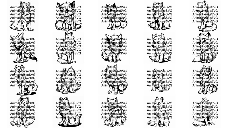 Cute Wolves SVG Pack 144 Unique Designs. SVG, JPG,, Cricut Svg, Cnc ...