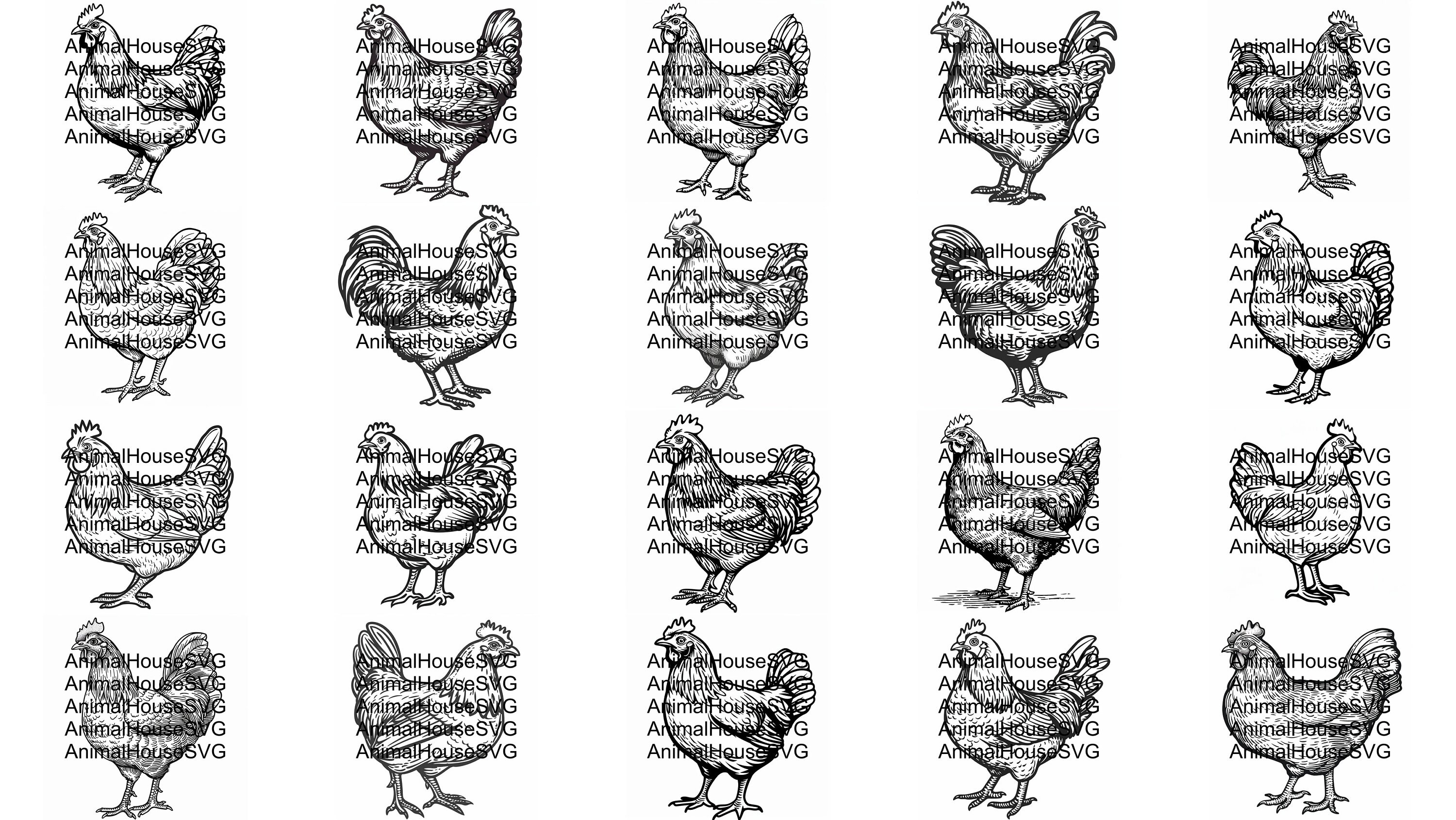 Chicken SVG Pack 100+ Unique Designs. SVG, JPG, Cricut Svg, Cnc ...