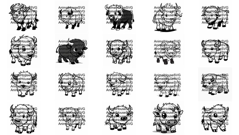 Cute Buffalo SVG Pack 152 Unique Designs. SVG, JPG,, Cricut Svg, Cnc ...