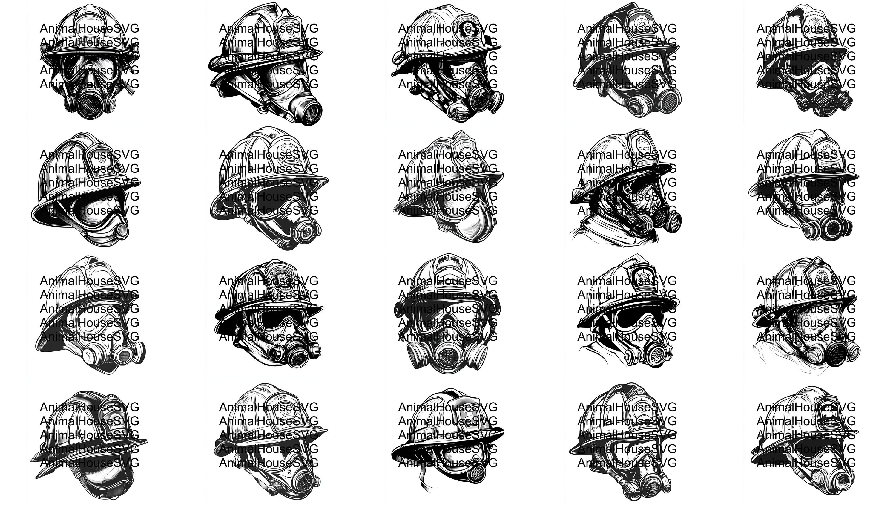 Firefighter Helmet SVG Bundle: 120 Designs (digital Download) - Etsy
