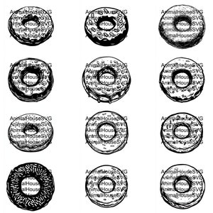 Donut SVG Pack: 212 Unique Designs (digital Download) - Etsy