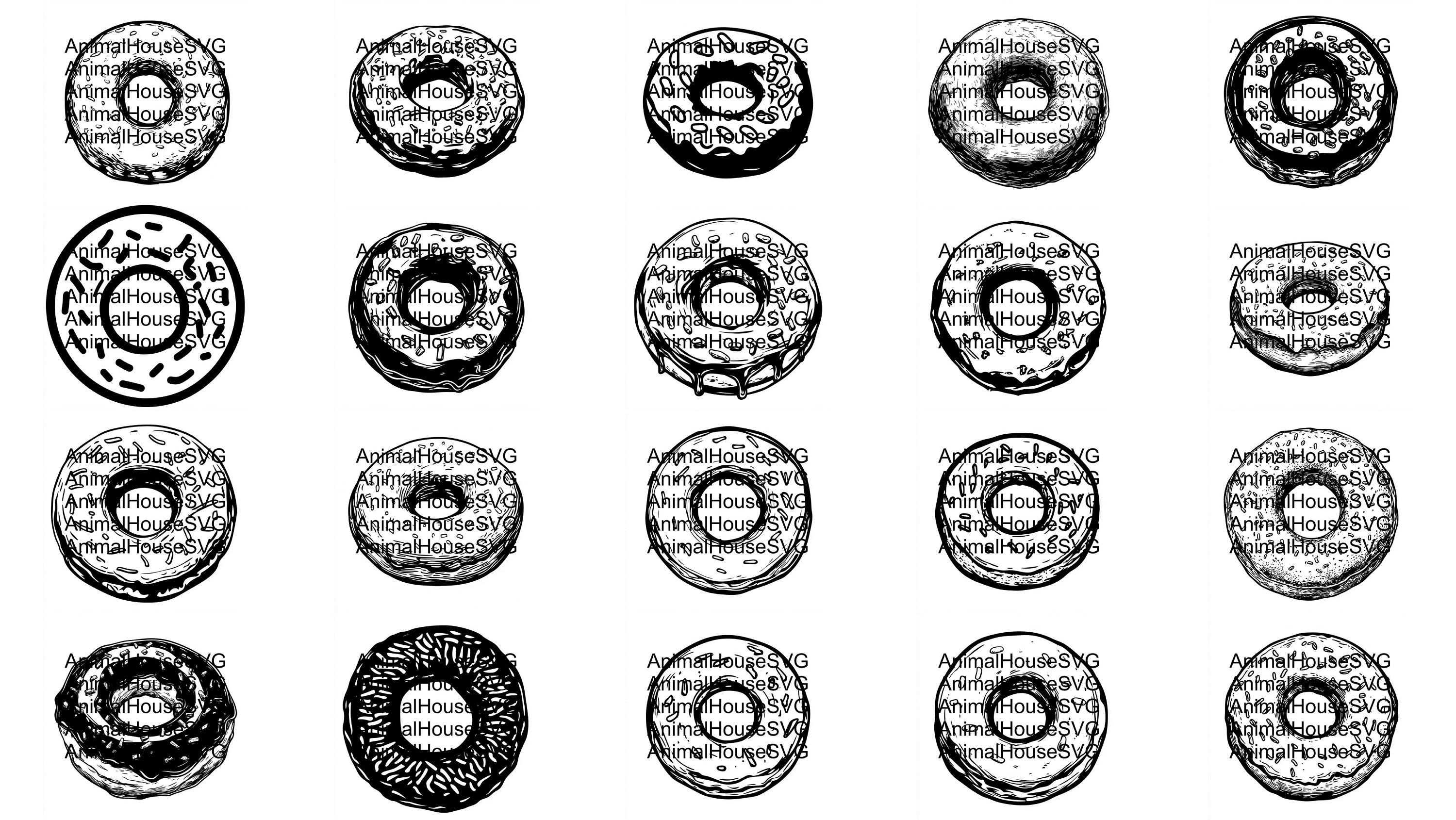 Donut SVG Pack: 212 Unique Designs (digital Download) - Etsy