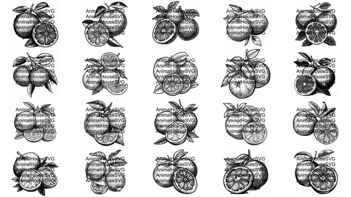 Orange SVG Pack: 136 Fruit Designs (digital Download) - Etsy