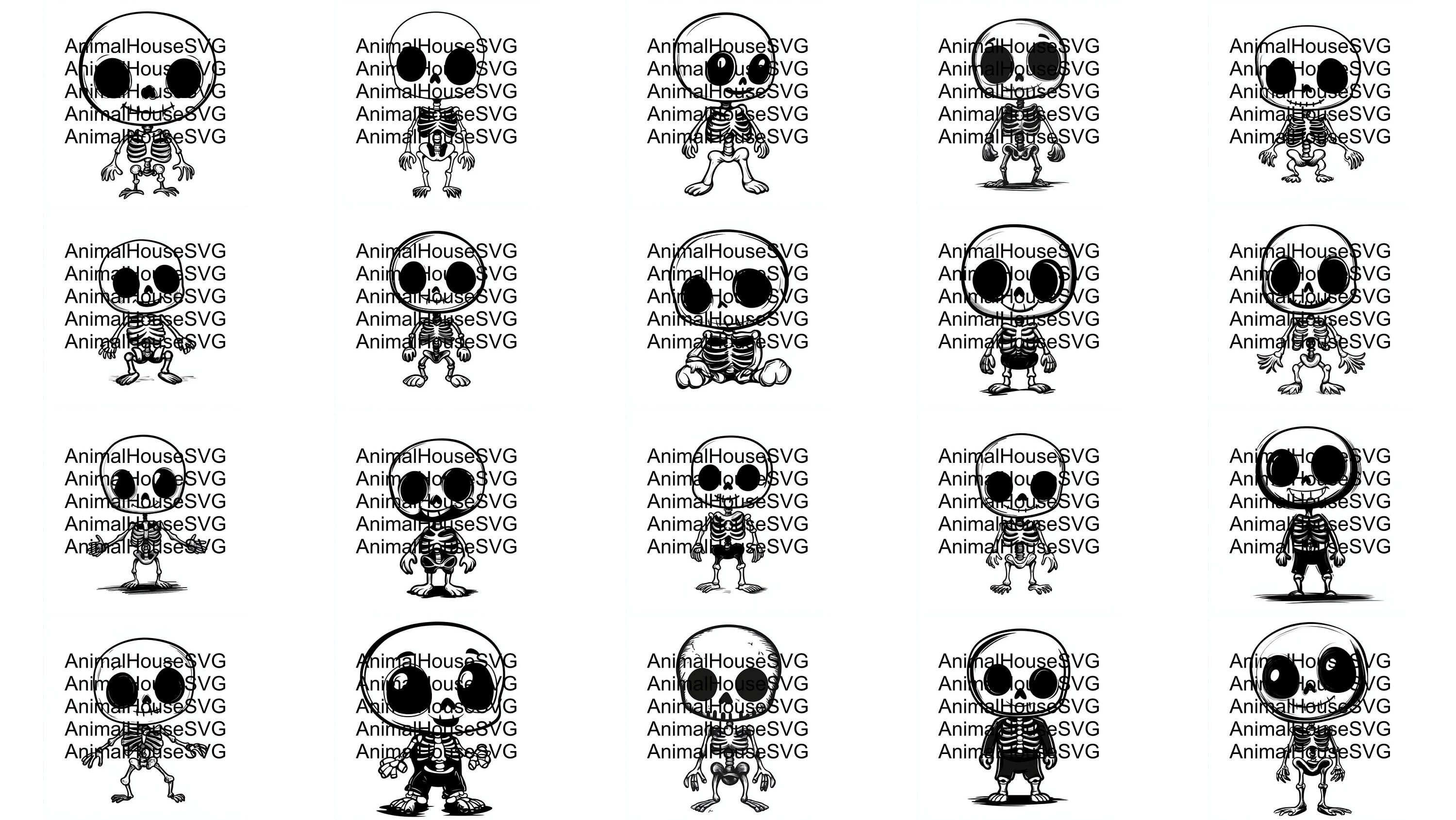 Cute Skeleton SVG Pack 112 Designs. Cute Skeleton SVG, Cute Skeleton ...