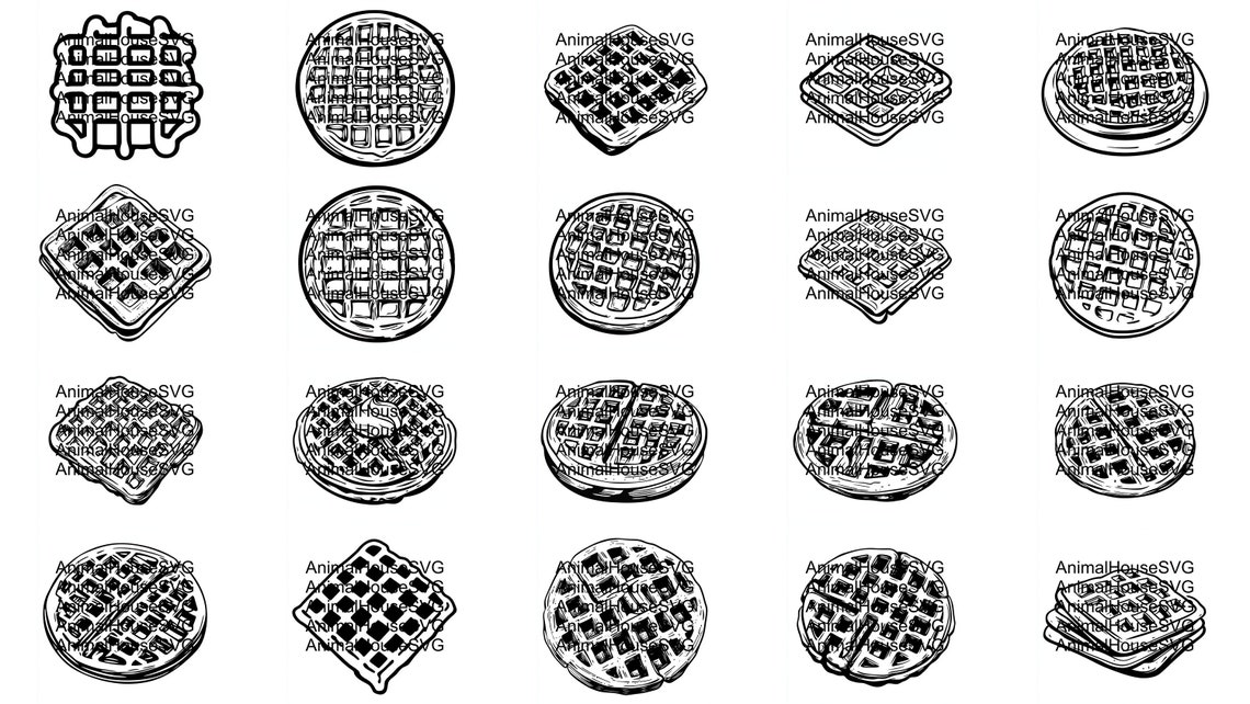Waffle SVG Bundle: 116 Unique Designs (digital Download) - Etsy