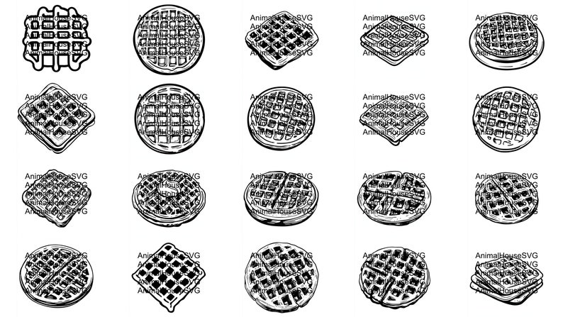 Waffle SVG Bundle: 116 Unique Designs (digital Download) - Etsy