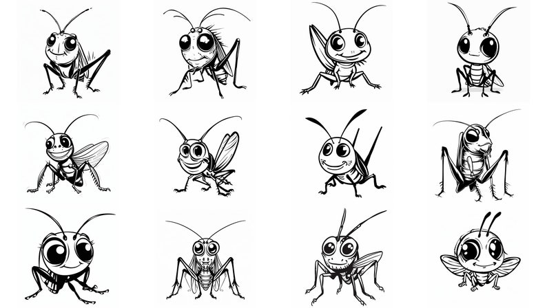 Cute Cricket SVG Pack 92 Unique Designs. Cute Cricket SVG, Cute Cricket ...