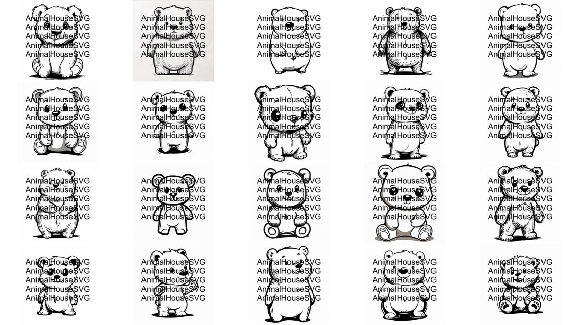 Cute Bears SVG Pack 135 Unique Designs. SVG, JPG,, Cricut Svg, Cnc ...