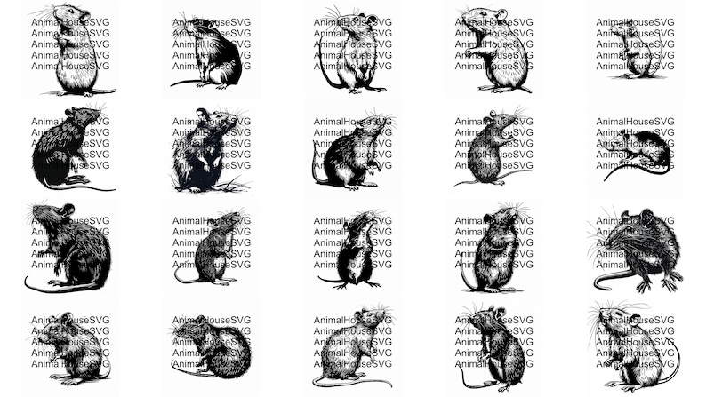 Rat SVG Bundle: 104 Unique Designs for Cricut, CNC (digital Download ...