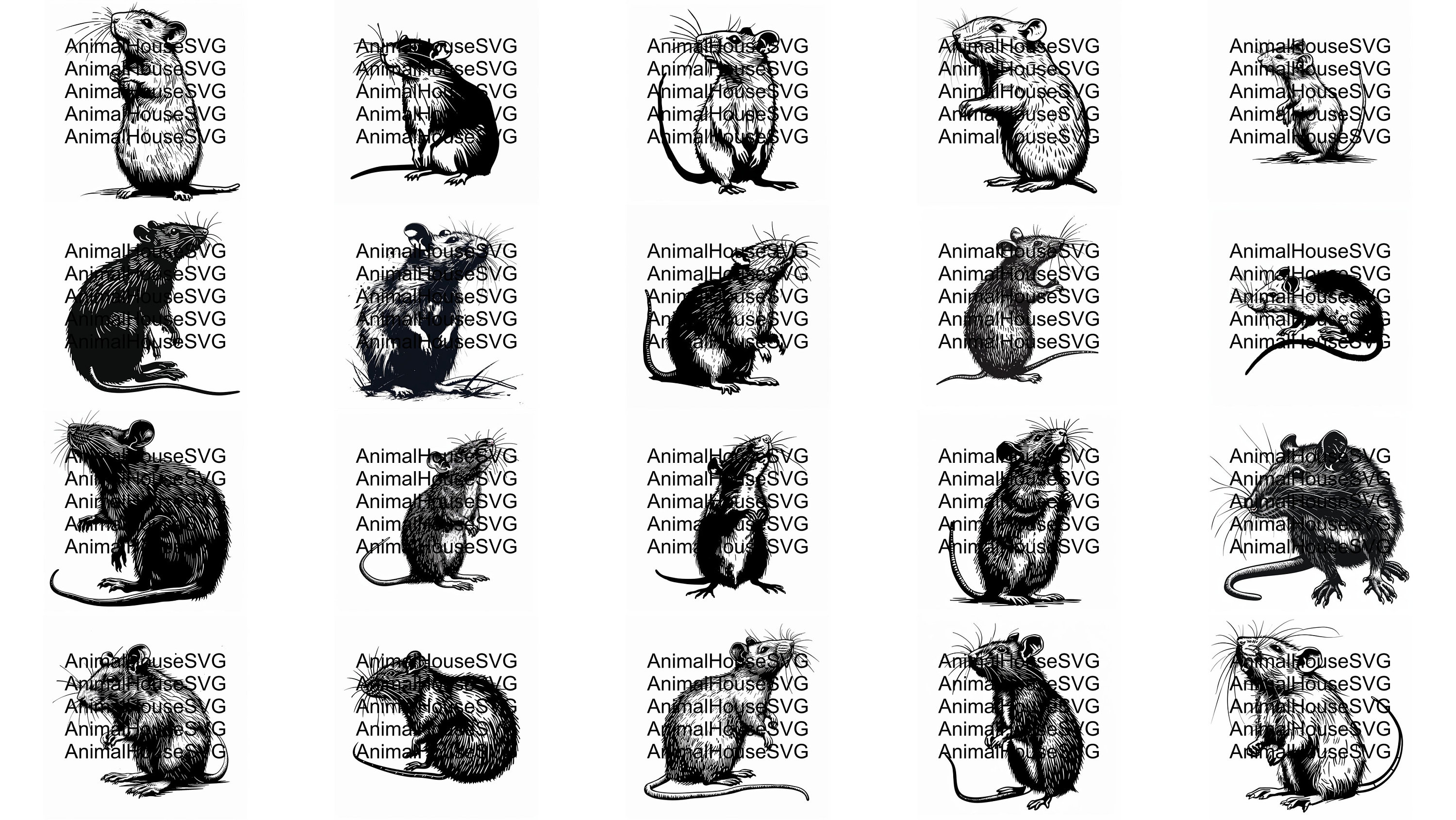 Rat SVG Pack 100+ Unique Designs. SVG, JPG, Cricut Svg, Cnc, Lasercut ...