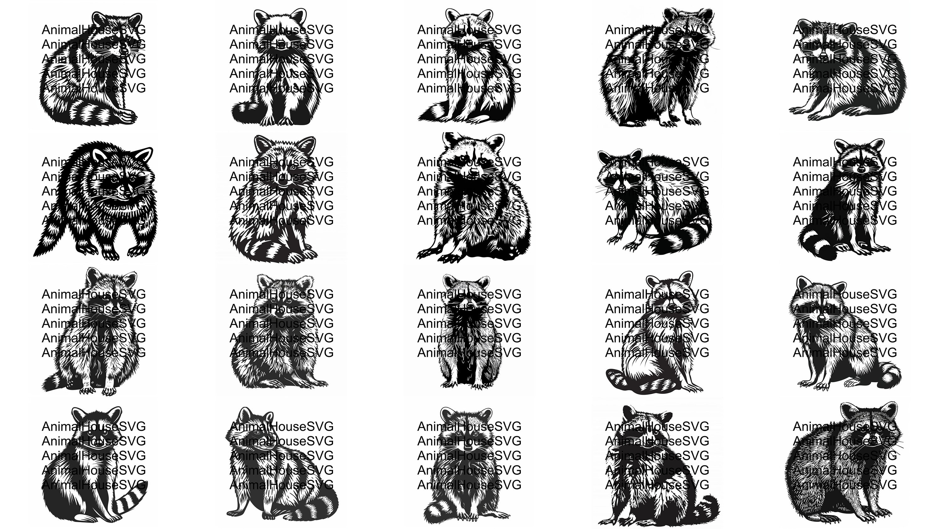 Raccoon SVG Pack: 100 Unique Designs (digital Download) - Etsy