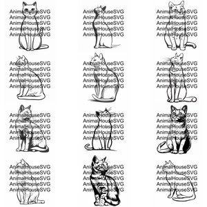Cat SVG Pack 100+ Unique Designs. SVG, JPG, Cricut Svg, Cnc, Lasercut ...