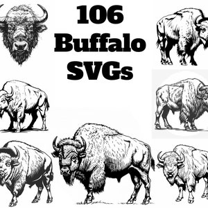 Buffalo SVG Pack 100+ Unique Designs. SVG, JPG, Cricut Svg, Cnc ...