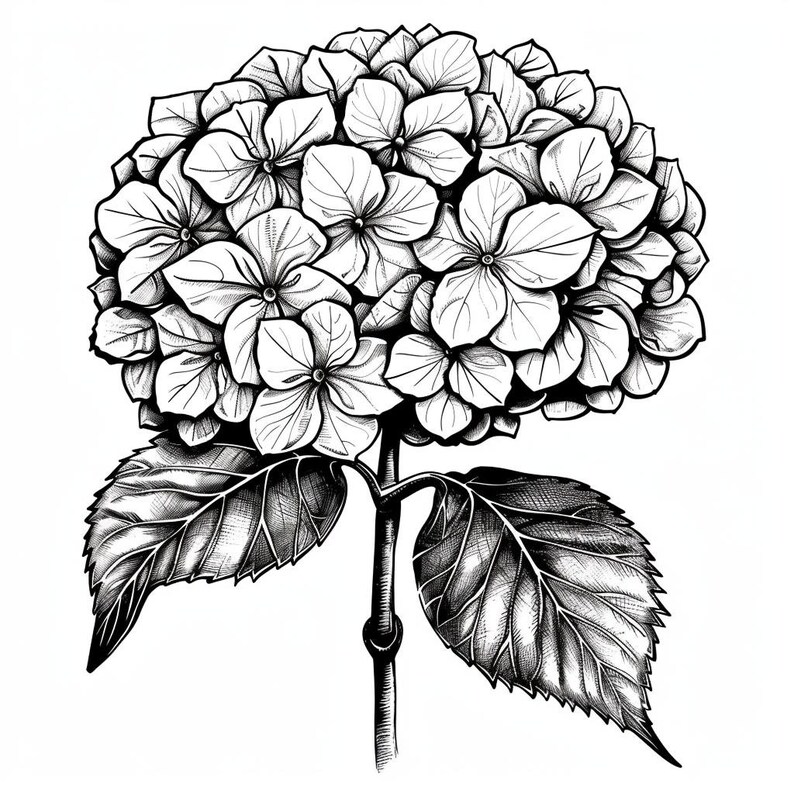 Hydrangea Flower SVG Pack: 108 Unique Designs (digital Download) - Etsy
