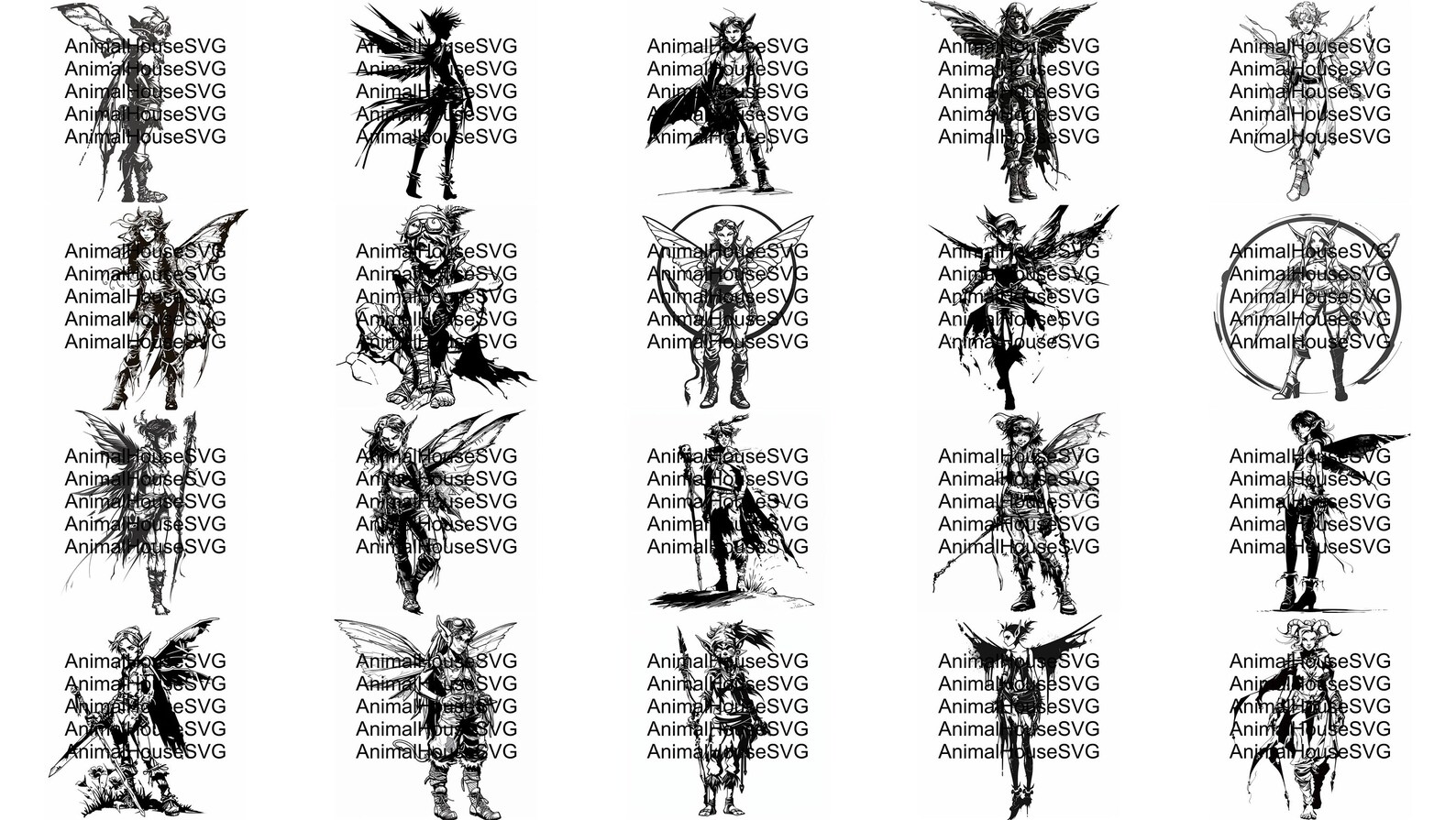 Pixie SVG Pack 48 Unique Designs. Pixie SVG, Pixie JPG, Pixie Lasercut ...