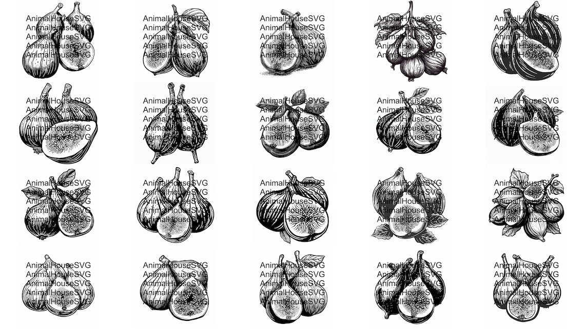 Fig SVG Pack 96 Designs. Fig SVG, Fig, Cricut SVG, Fruit, Lasercut Svg ...