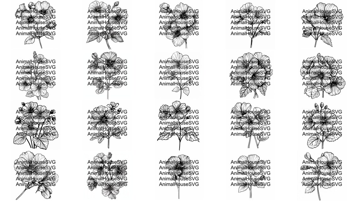 Geranium Flower SVG Pack: 72 Unique Designs (digital Download) - Etsy
