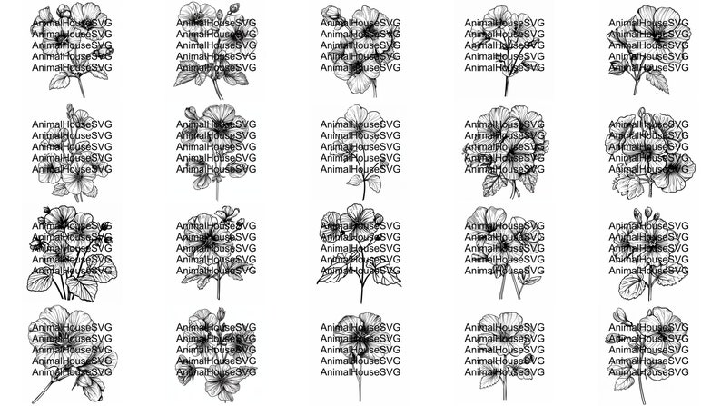 Geranium Flower SVG Pack: 72 Unique Designs (digital Download) - Etsy