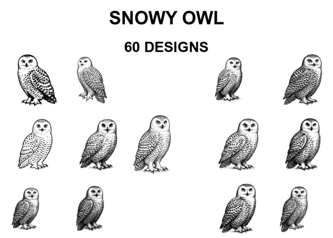Snowy Owl SVG Bundle – 60 Laser Cut Files | CNC, Cricut, Glowforge ...