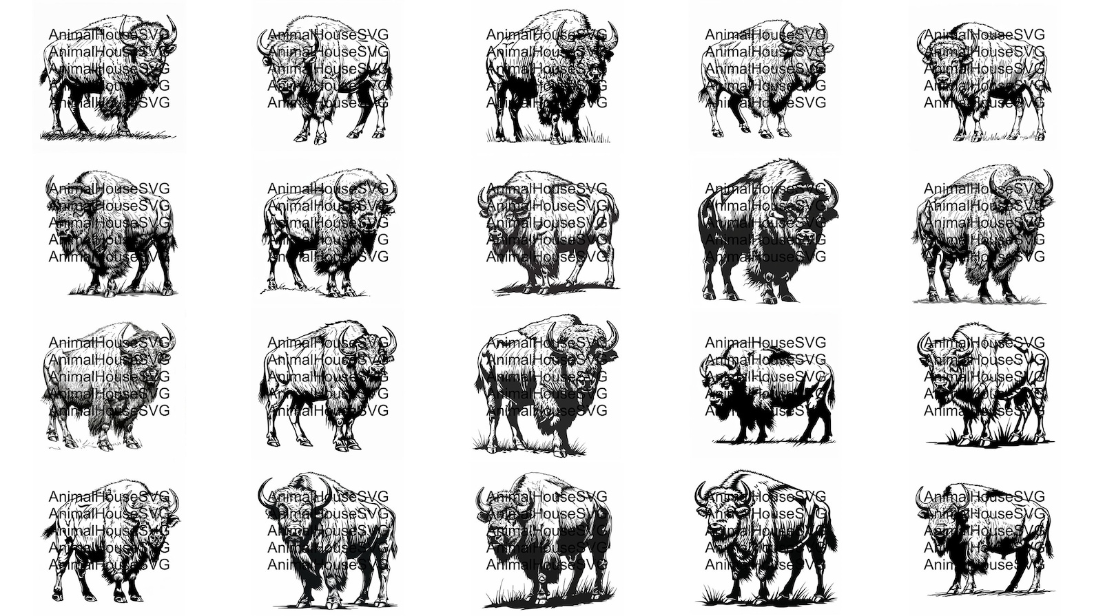 Buffalo SVG Pack 100+ Unique Designs. SVG, JPG, Cricut Svg, Cnc ...