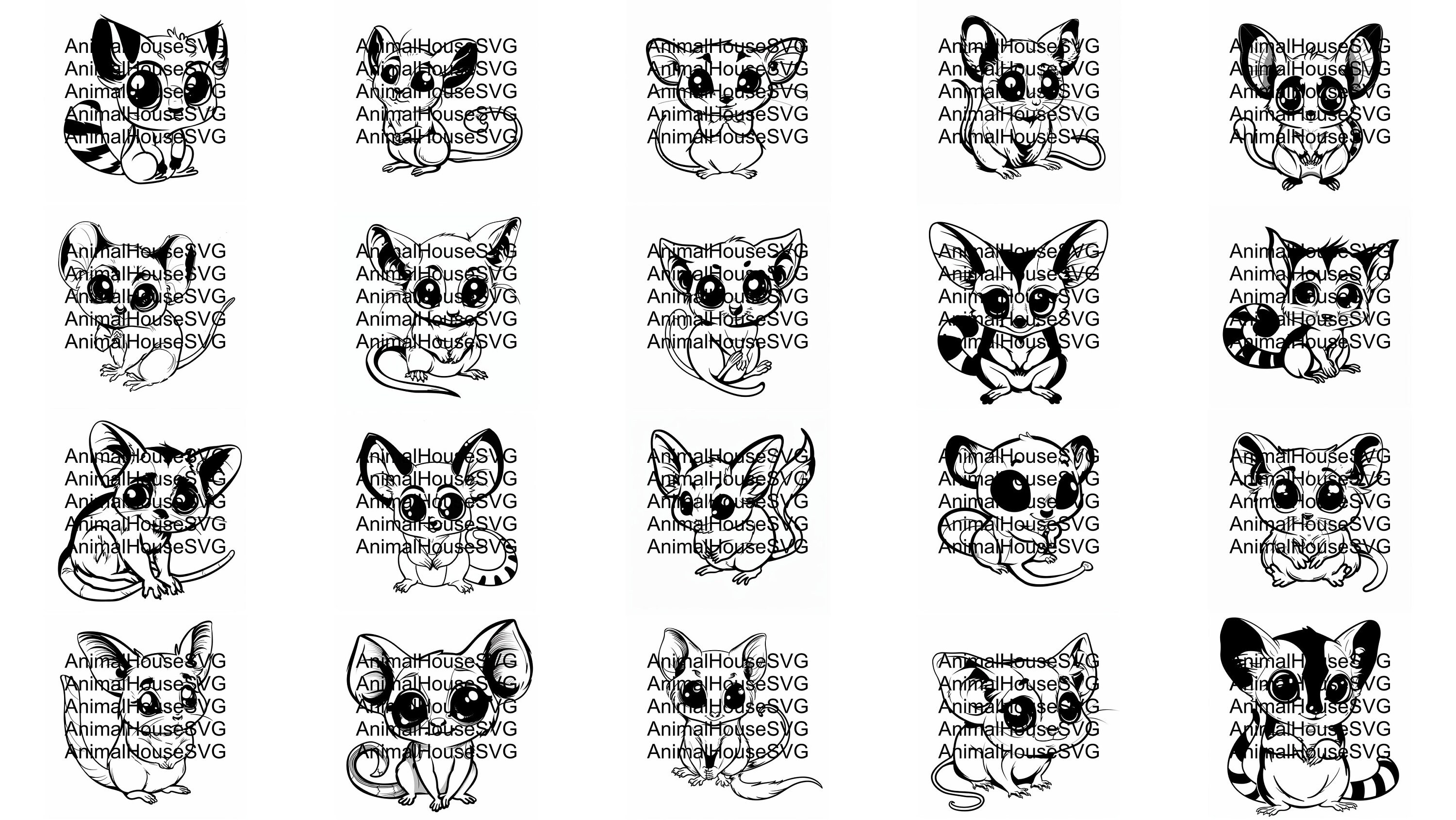 Cute Sugar Glider SVG Pack 112 Designs. Cute Sugar Glider SVG, Cute ...