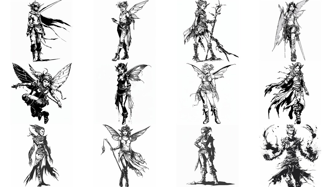 Pixie SVG Pack 48 Unique Designs. Pixie SVG, Pixie JPG, Pixie Lasercut ...