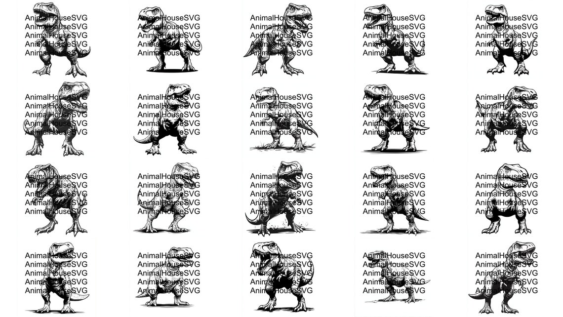 Tyranosaurus Rex SVG Bundle: 144 Dinosaur Designs (digital Download) - Etsy