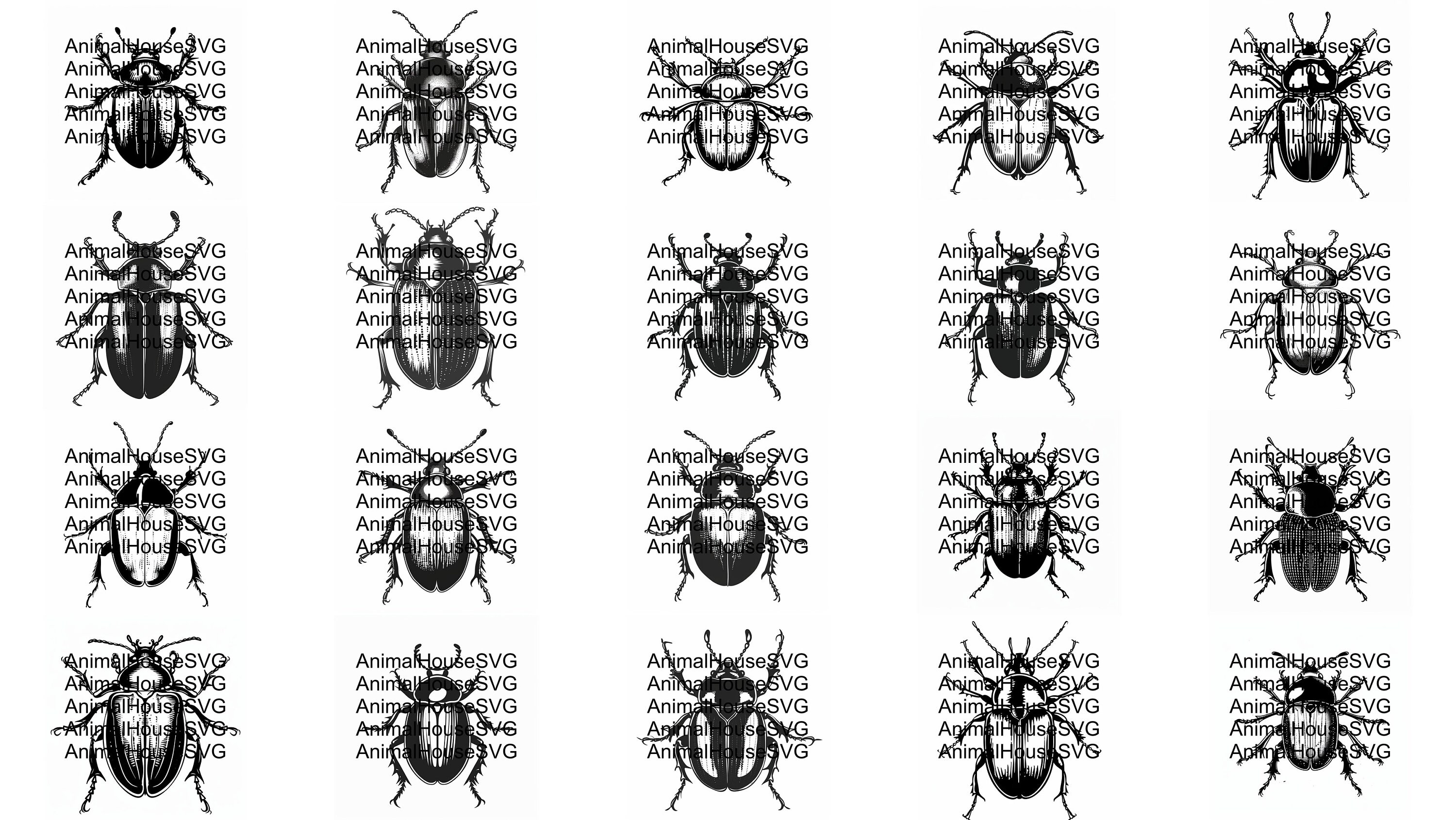 Beetle SVG Pack: 96 Insect Art Designs (digital Download) - Etsy