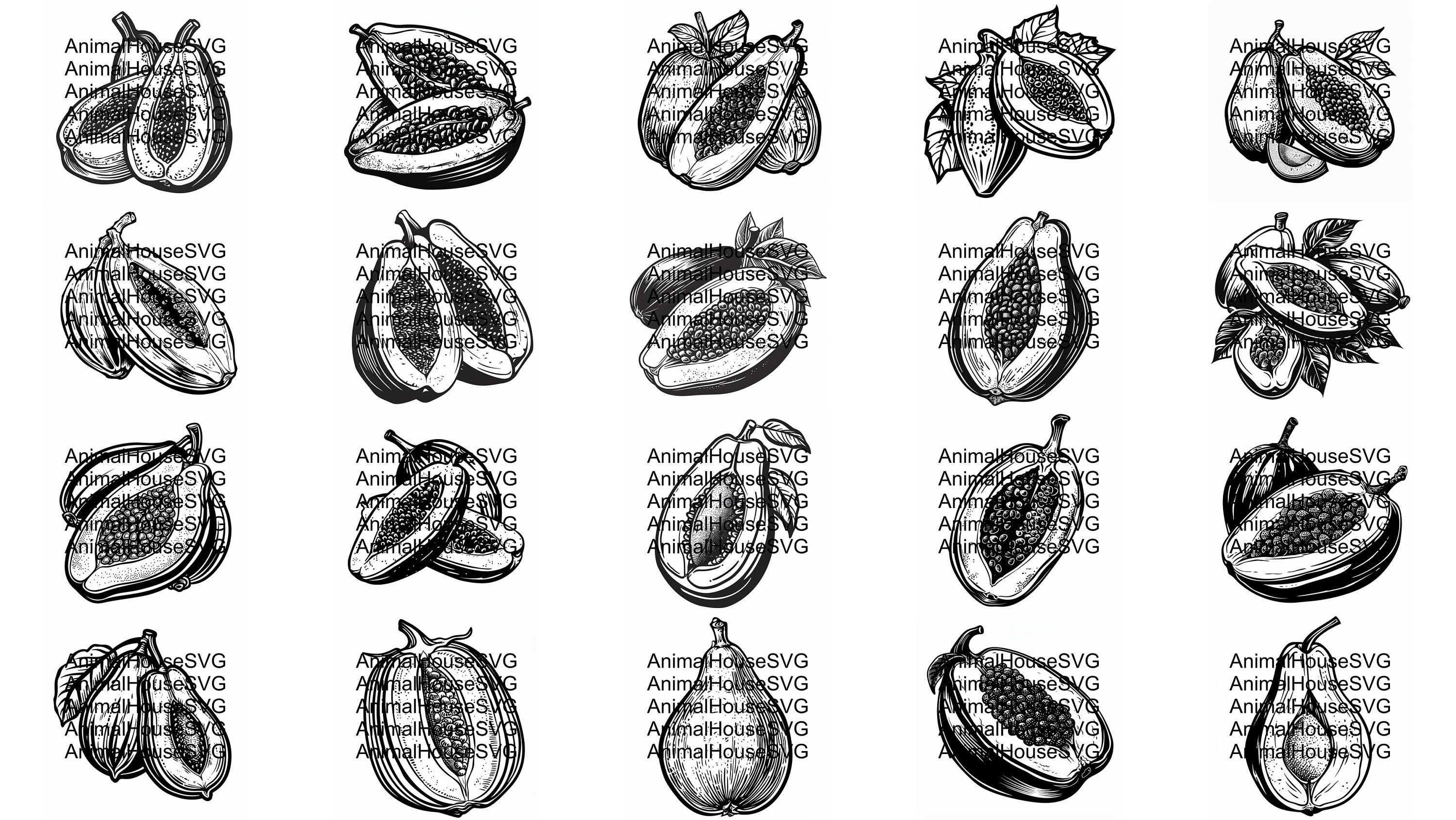 Papaya SVG Pack 136 Designs. Papaya SVG, Papaya, Cricut SVG, Fruit ...