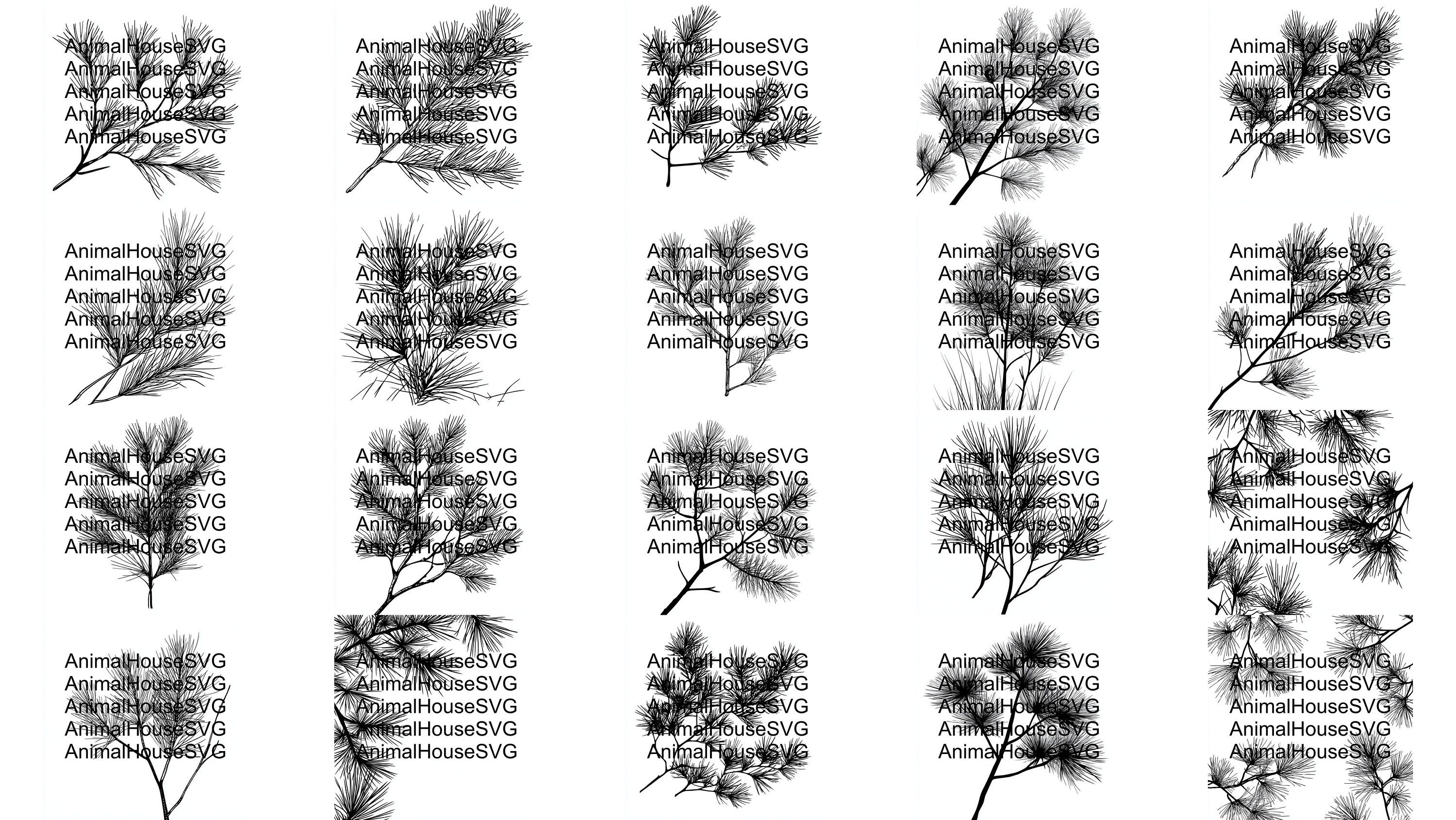 Pine Branch SVG Pack: 124 Crafting Designs (digital Download) - Etsy
