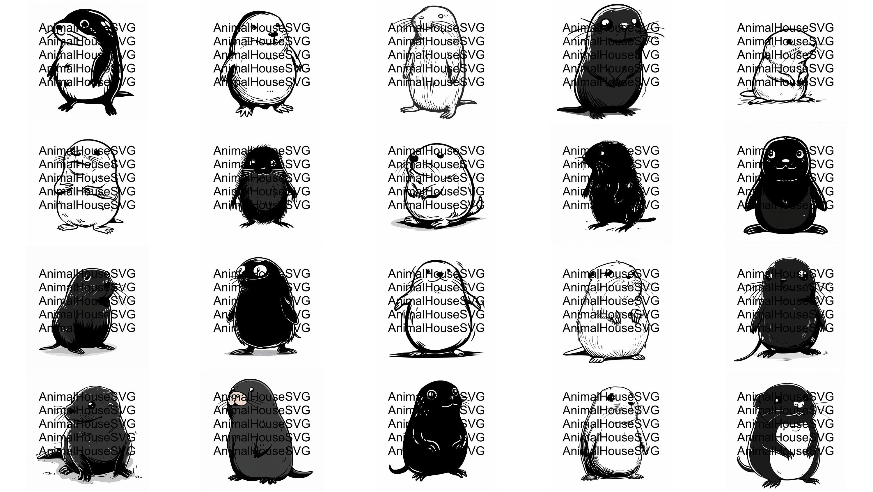 Cute Mole SVG Pack 120 Designs. Cute Mole SVG, Cute Mole PNG, Cricut ...