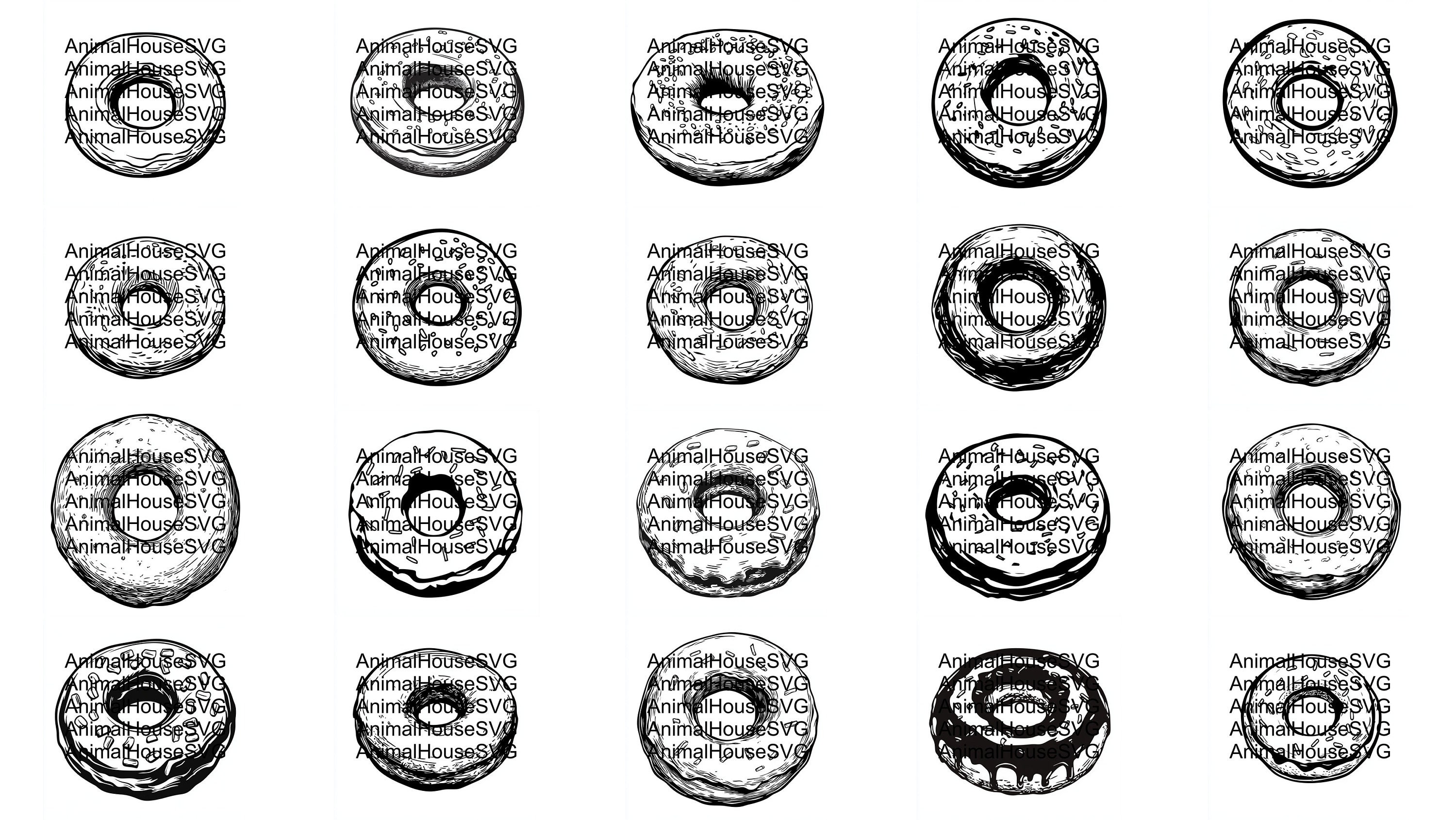 Donut SVG Pack: 212 Unique Designs (digital Download) - Etsy