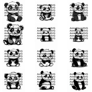 Cute Panda SVG Pack 107 Unique Designs. SVG, JPG,, Cricut Svg, Cnc ...