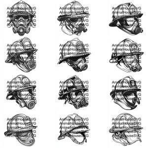 Firefighter Helmet SVG Bundle: 120 Designs (digital Download) - Etsy