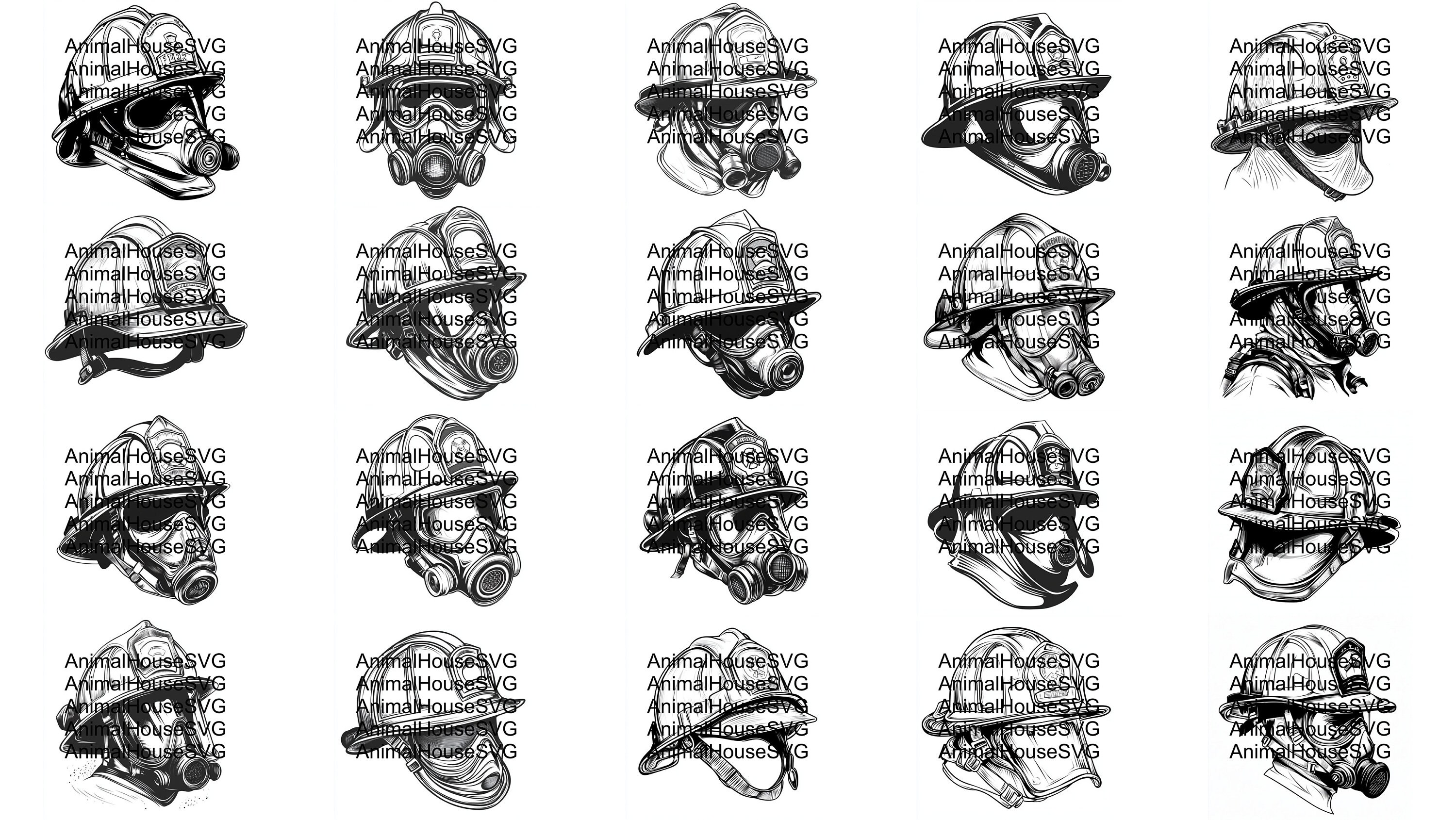 Firefighter Helmet SVG Bundle: 120 Designs (digital Download) - Etsy