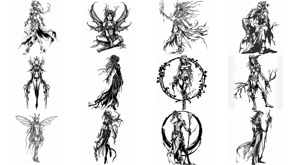 Nymph SVG Pack 48 Unique Designs. Nymph SVG, Nymph JPG, Nymph Lasercut ...