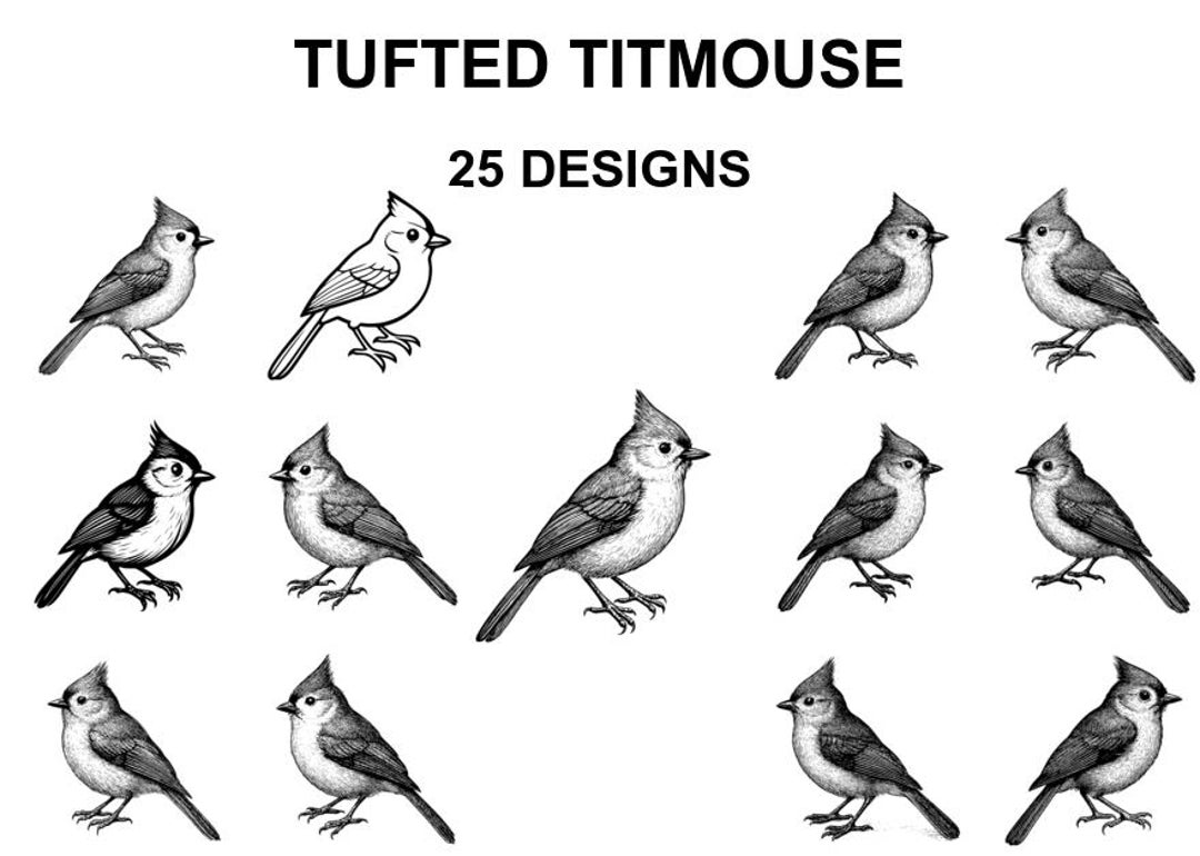 Tufted Titmouse Bird SVG Bundle: Laser Cut Designs for Cricut, CNC - Etsy