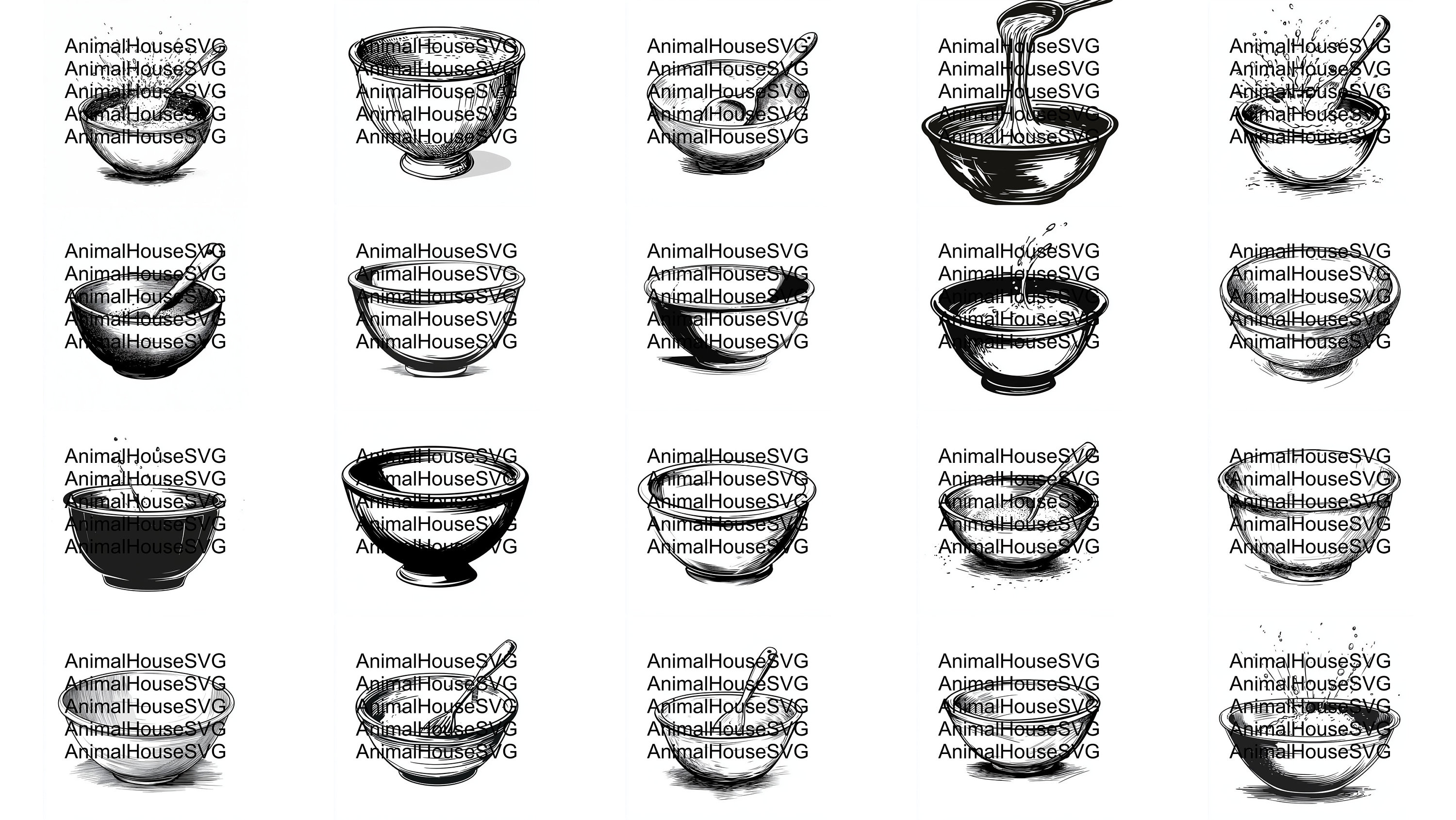 Mixing Bowls SVG Pack: 124 Crafting Designs (digital Download) - Etsy