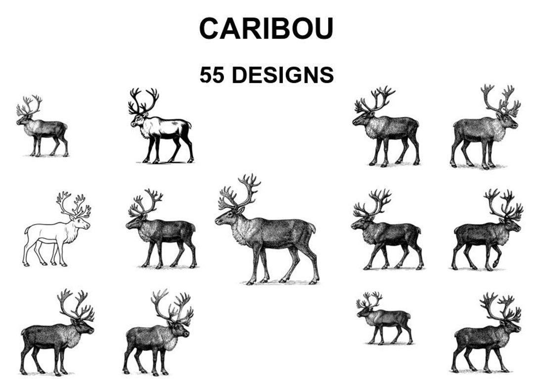 Caribou SVG Bundle: 55 Laser Cut Designs for Cricut, CNC, Glowforge - Etsy