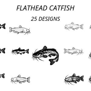 Flathead Catfish SVG Bundle: 25 Laser Cut Designs (digital Download) - Etsy