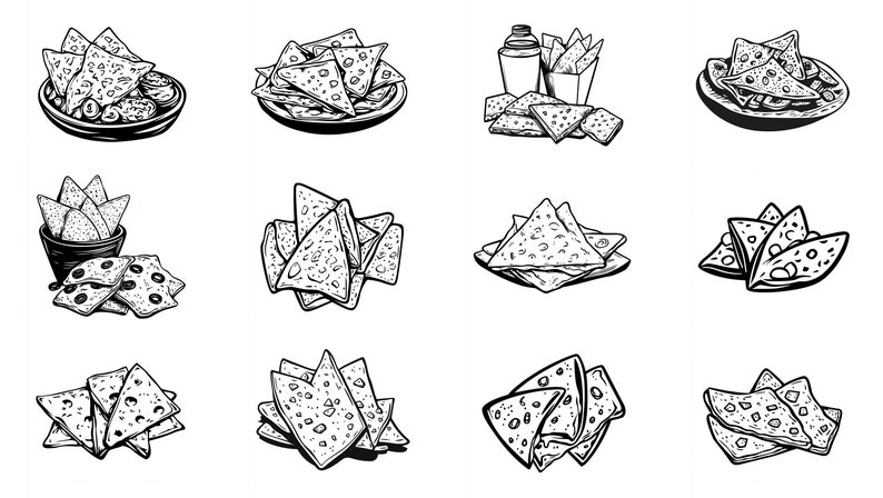 Nachos SVG Pack 102 Designs. Nachos SVG, Nachos PNG, Laser Svg, Nachos ...