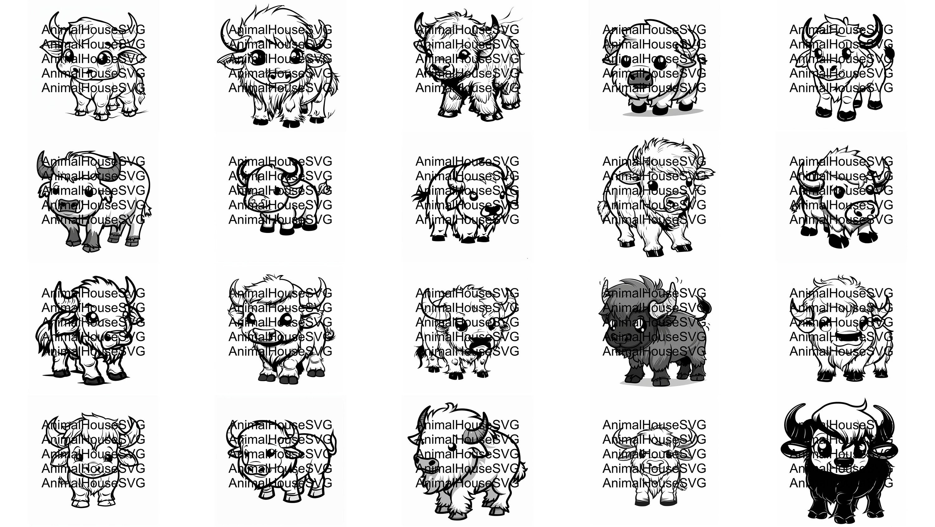 Cute Buffalo SVG Pack 152 Unique Designs. SVG, JPG,, Cricut Svg, Cnc ...