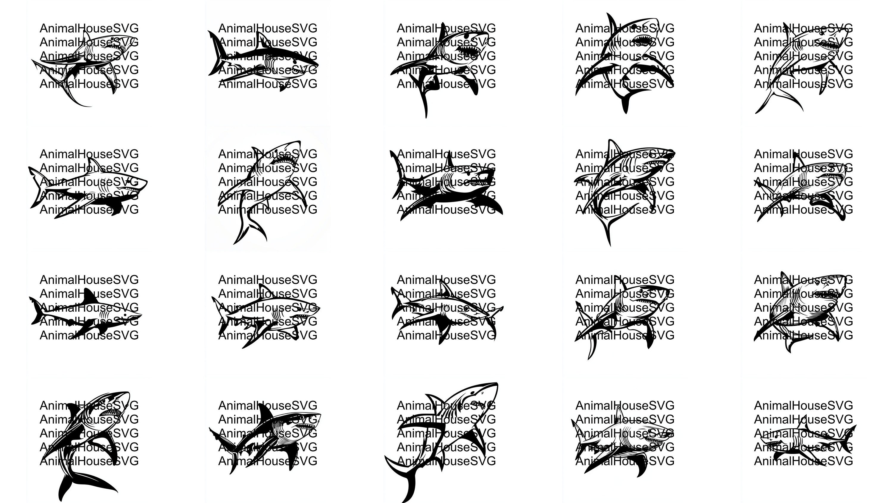 Shark Stencils SVG Pack 100 Designs. Shark Stencils SVG, Shark Stencils ...