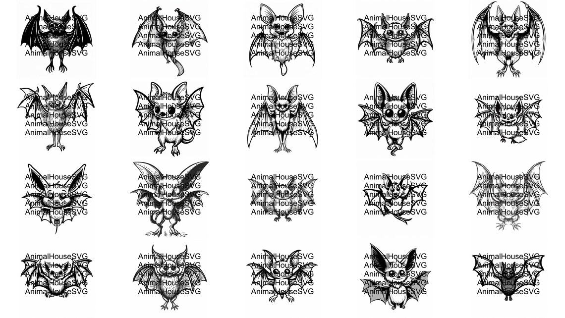 Halloween Bat SVG Pack: 120 Lasercut & Sublimation Designs (digital ...