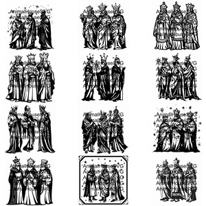 Christmas Three Wise Men SVG Bundle: 96 Nativity Designs (digital ...