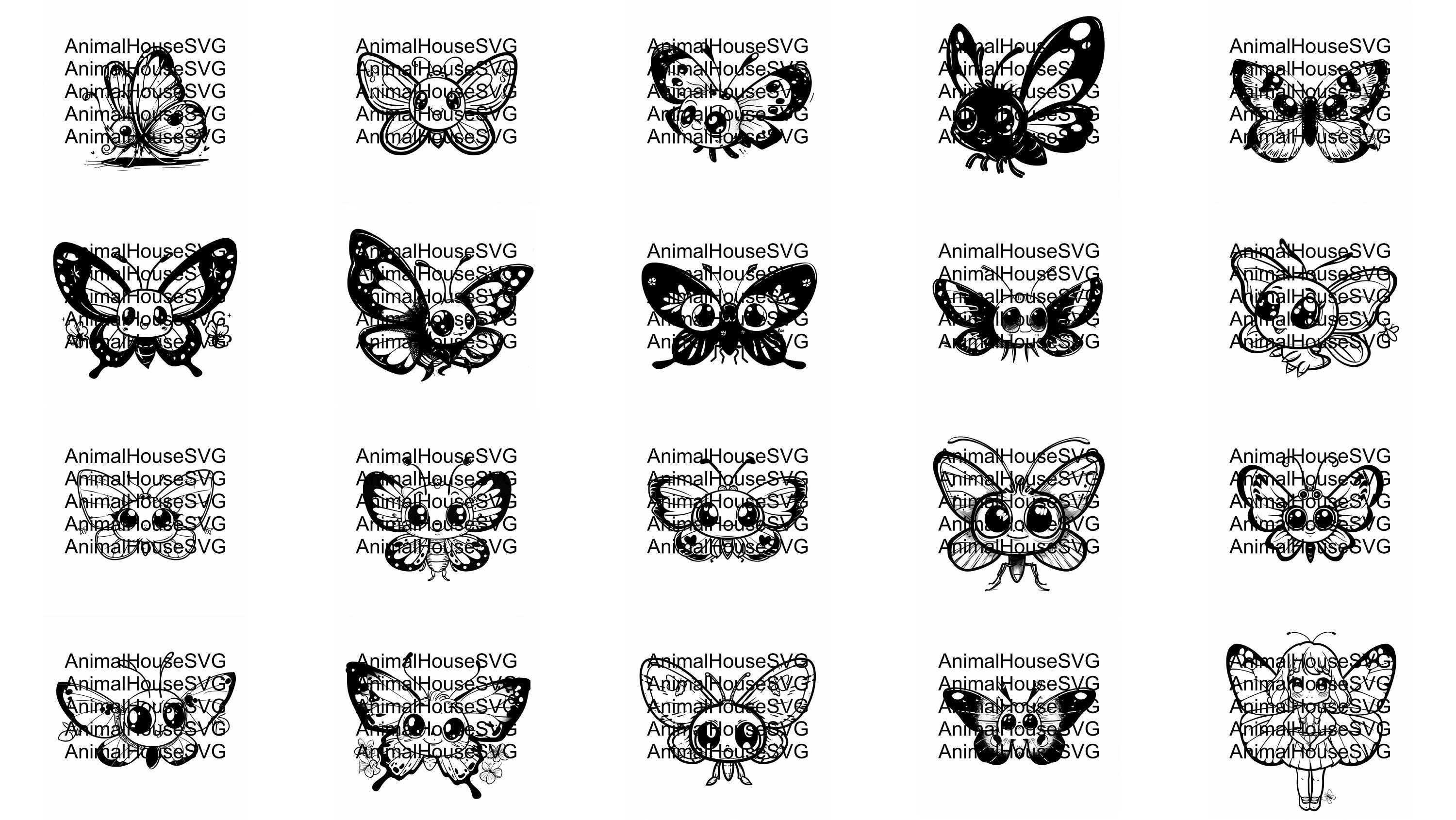Cute Butterfly SVG Pack 96 Unique Designs. Cute Butterfly SVG, Cute ...