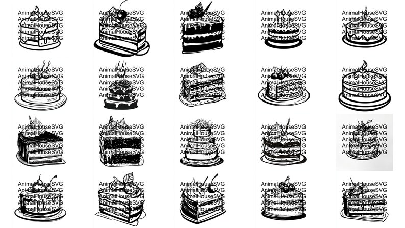 Cake SVG Pack 216 Designs. Cake SVG, Cake PNG, Laser Svg, Cake, Clip ...