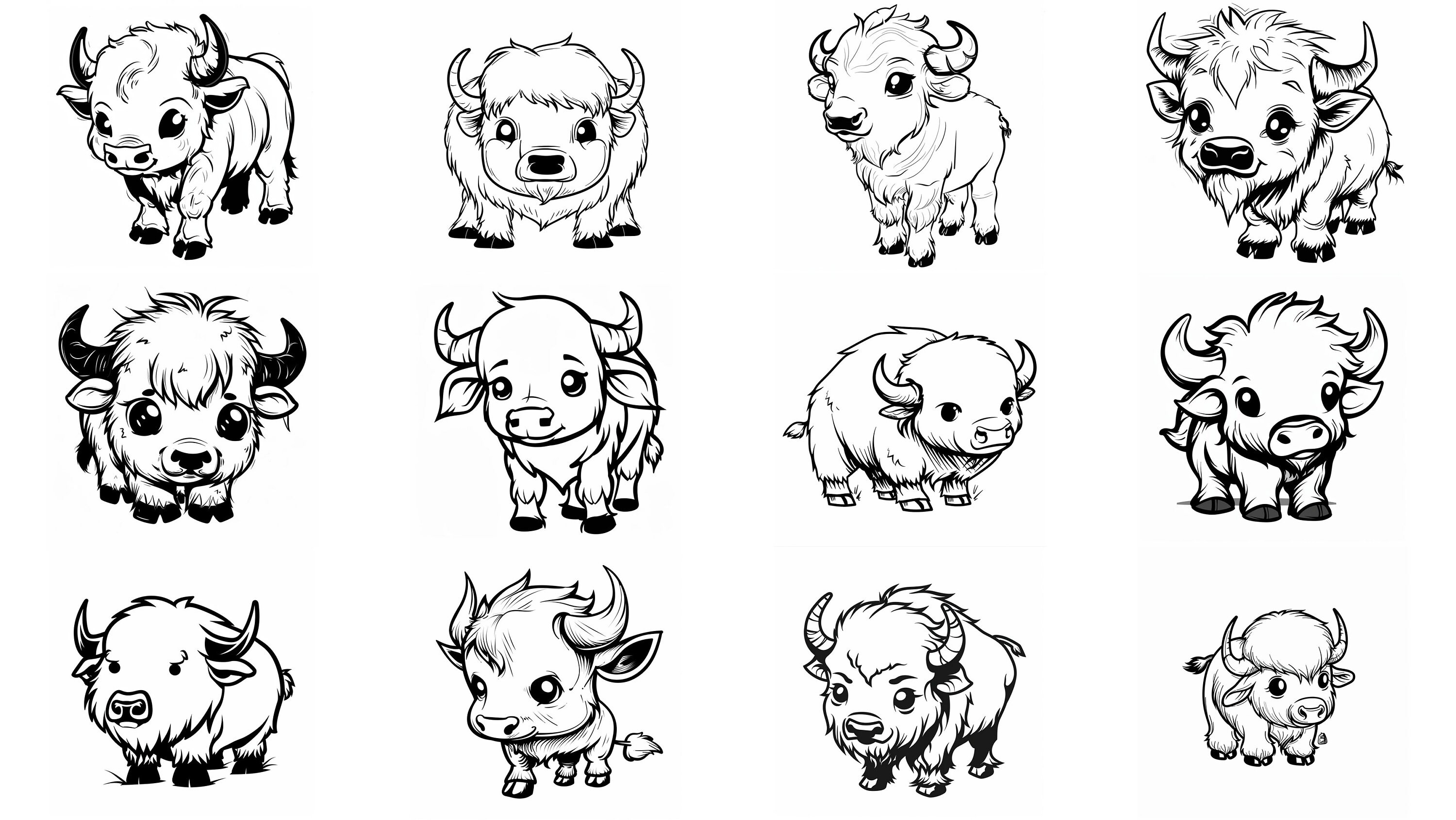 Cute Buffalo SVG Pack 152 Unique Designs. SVG, JPG,, Cricut Svg, Cnc ...