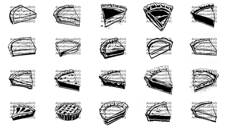 Pie SVG Pack: 220 Unique Designs (digital Download) - Etsy