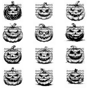 Halloween Jack O Lantern SVG Bundle: 100 Designs (digital Download) - Etsy